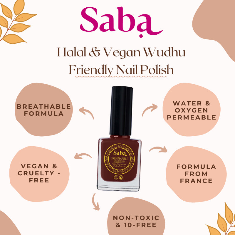 Buy Saba Breathable Halal Nail Polish Online - Saba Personal Care
